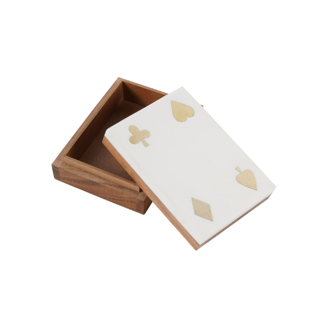 Ace White and Gold Playing Card Box Set – Fluid Home Interiors