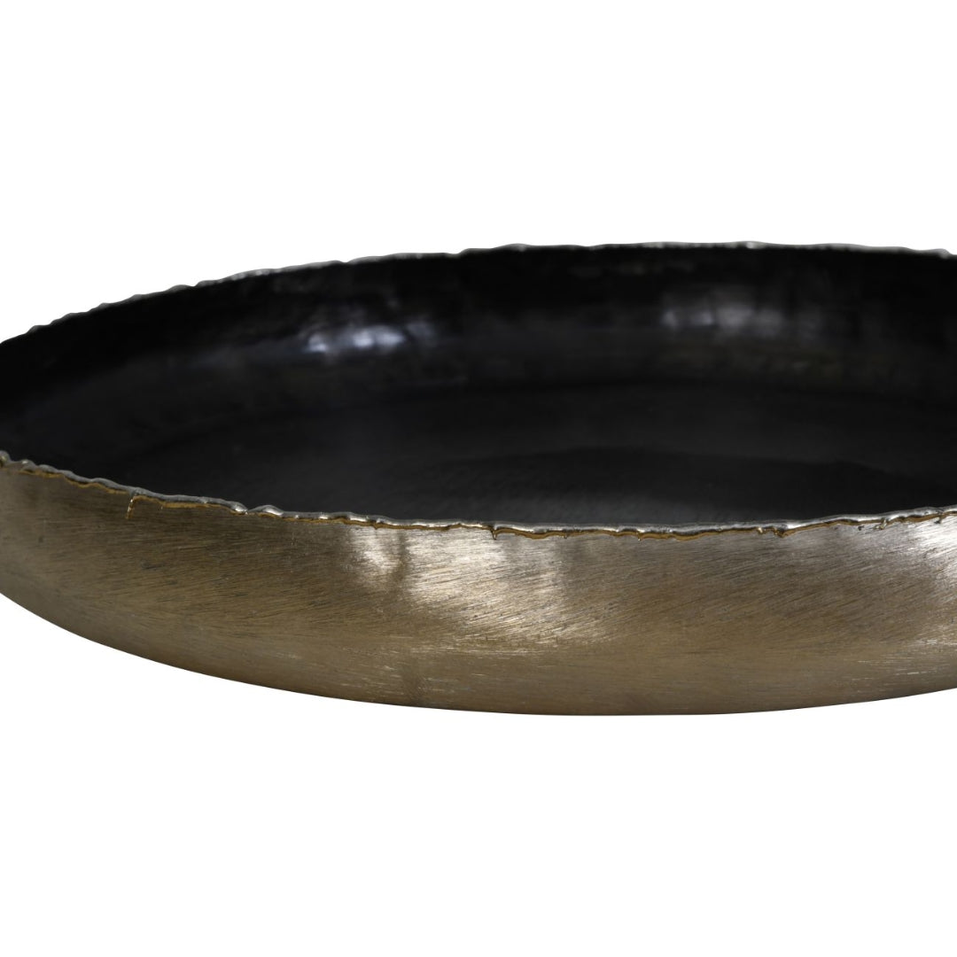 Metallic Gold Metal Round Platter – Fluid Home Interiors