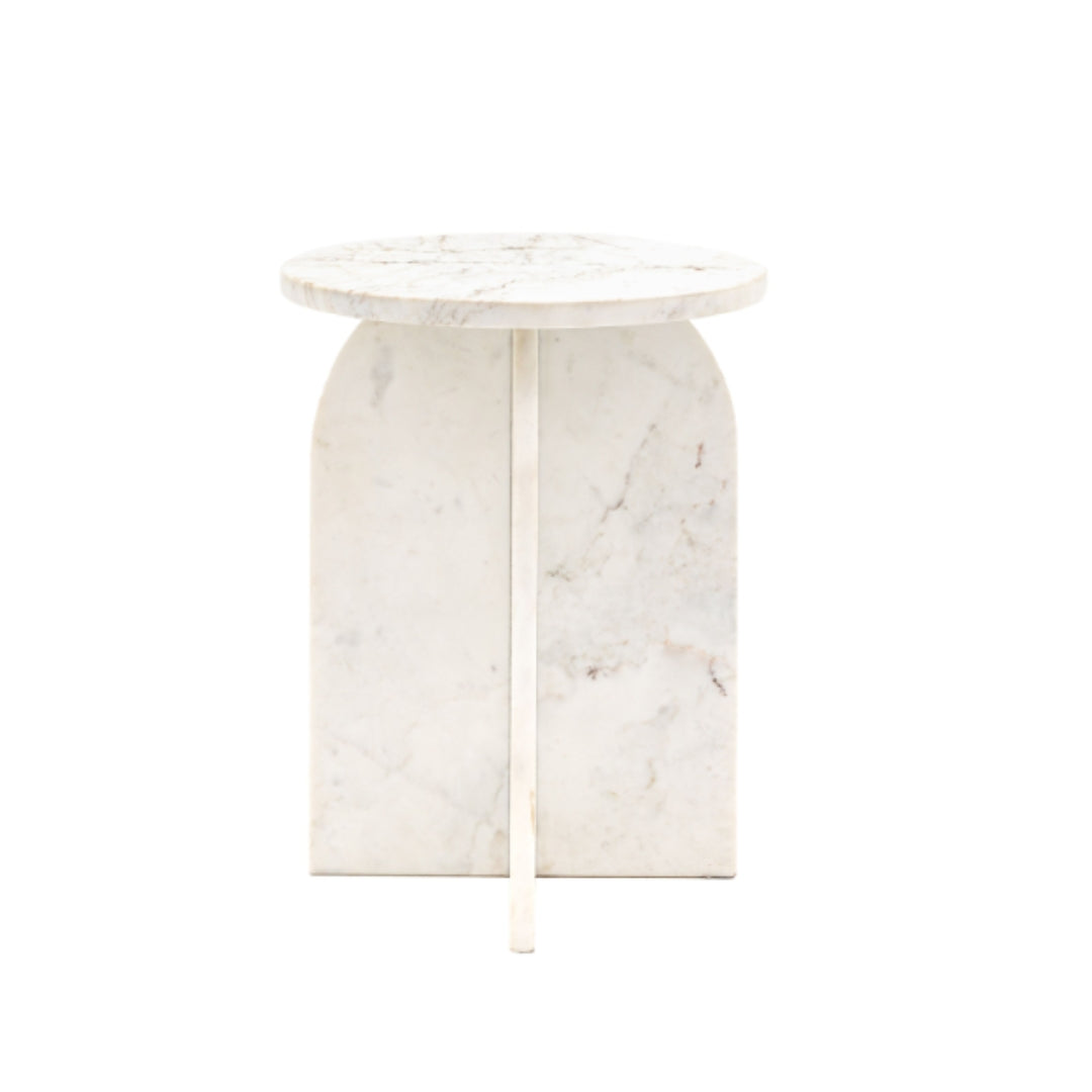 The Marble Side Table White – Fluid Home Interiors